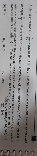 Solved A planet of radius R10*(radius of Earth) has the same | Chegg.com
