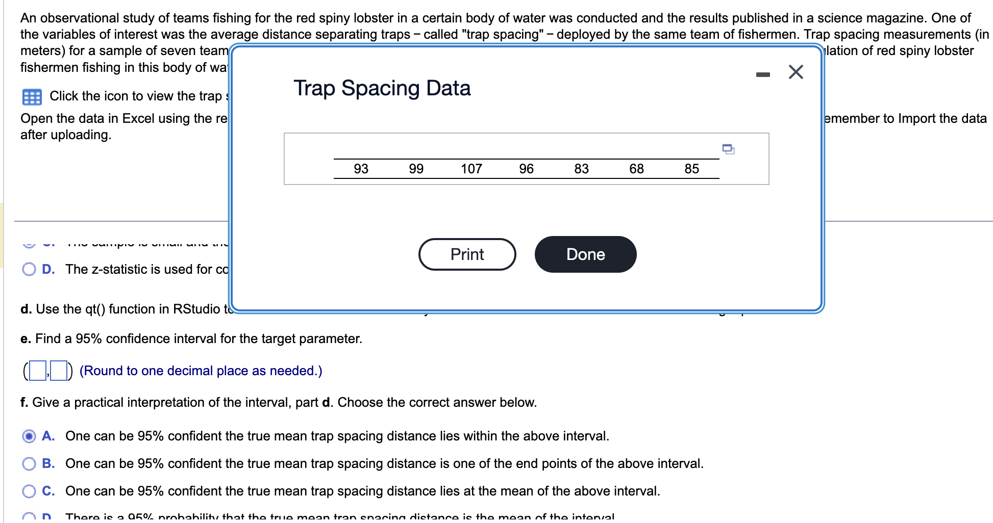 Solved Use the ﻿qt() ﻿function in RStudio to find the | Chegg.com