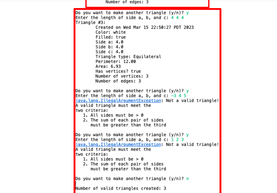 Solved 1. You will modify the Triangle class that you | Chegg.com