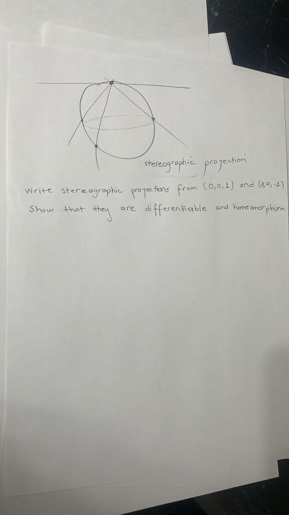 Solved o projection stereographic Write stereographic | Chegg.com