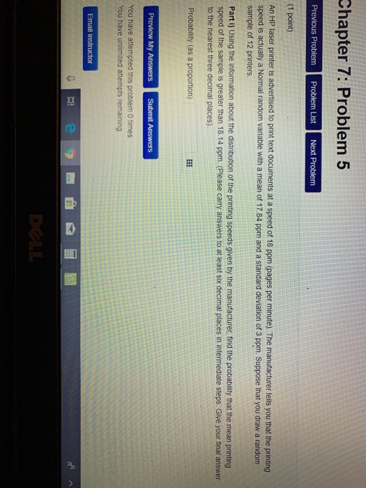 Solved Chapter 7: Problem 5 Prevkous Problem Problern List | Chegg.com