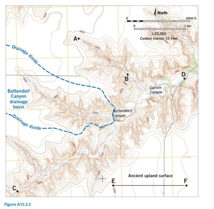 Solved Figure A12.2.25. What are the gradient and sinuosity | Chegg.com