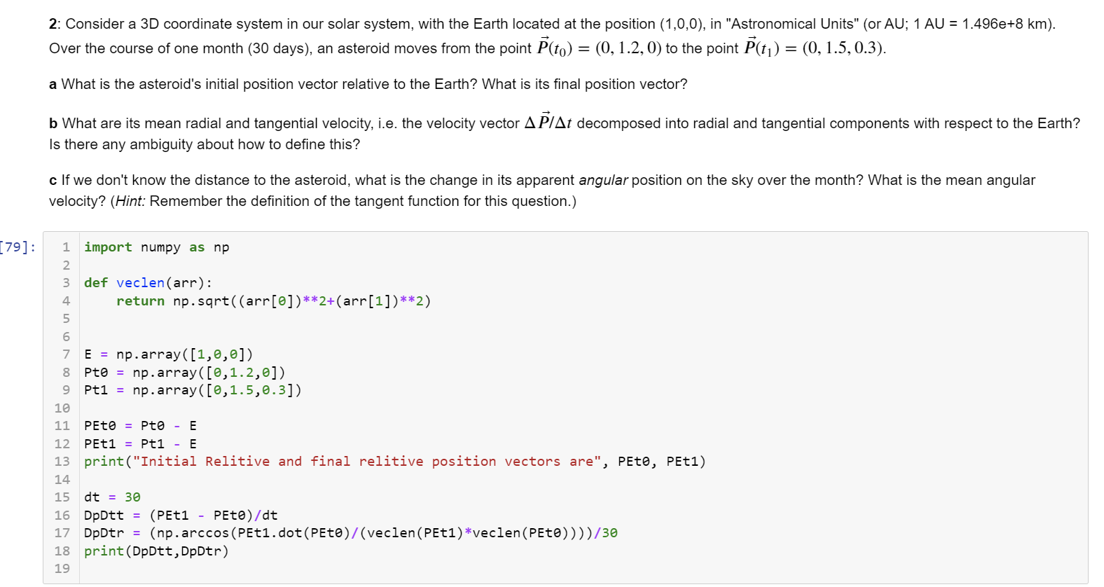 2: Consider a 3D coordinate system in our solar | Chegg.com