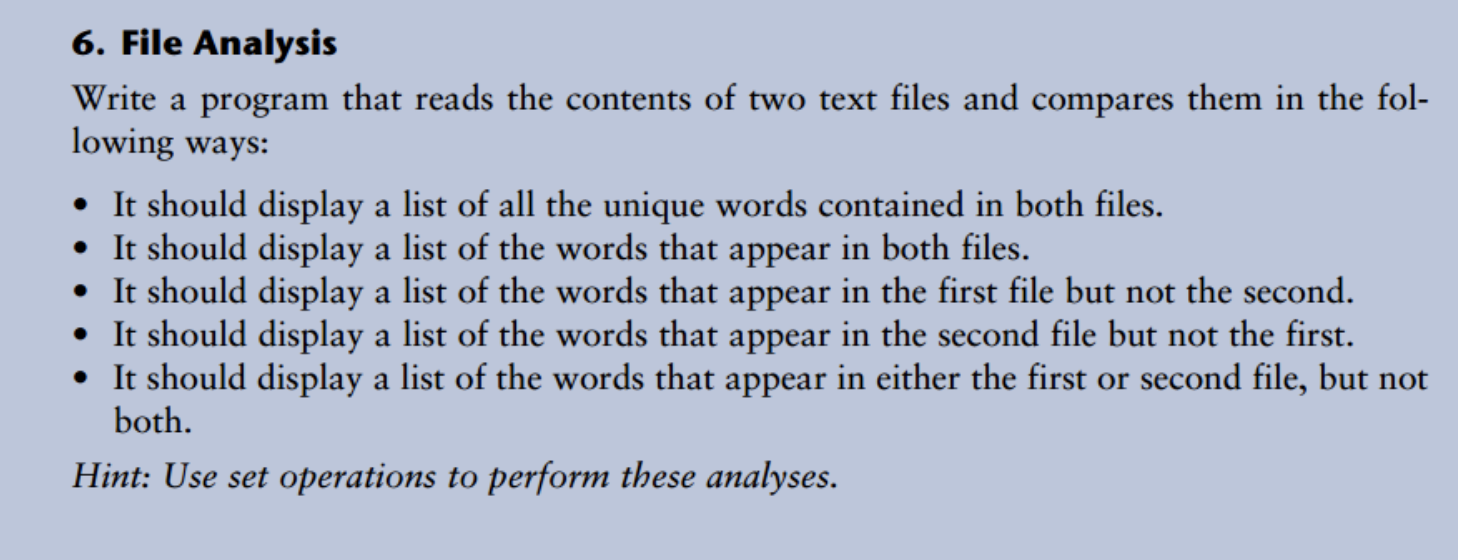 Solved 6. File Analysis Write a program that reads the | Chegg.com