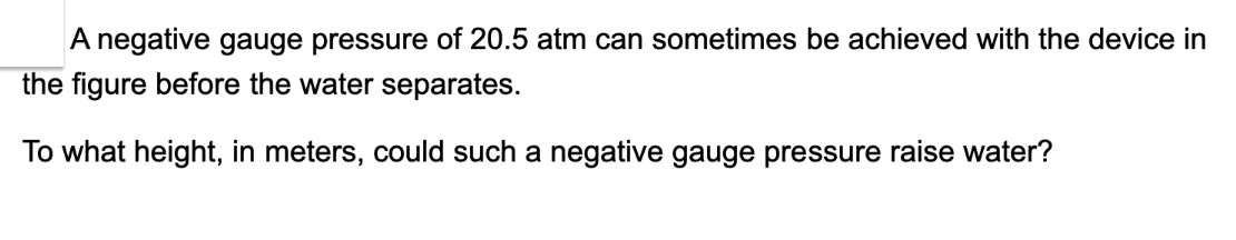 Solved A negative gauge pressure of 20.5 atm can sometimes | Chegg.com