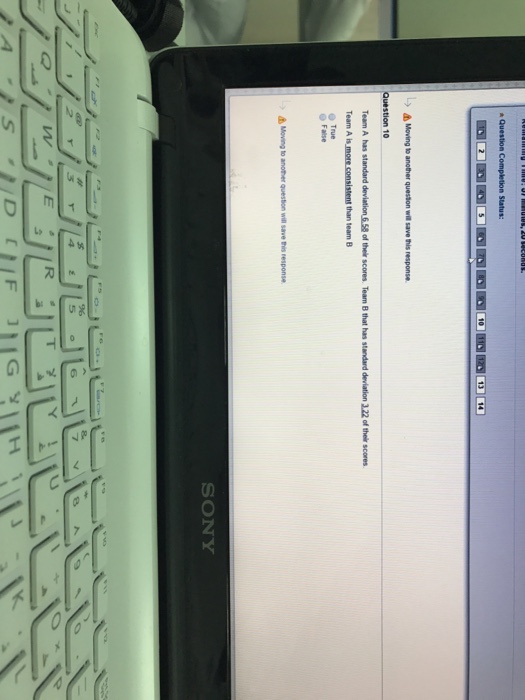 Solved Question Completion Status: Question 10 Team A has | Chegg.com