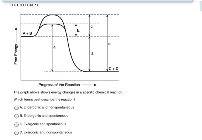 Solved QUESTION 18 C. b. A +B e. a. d. C+D Progress of the | Chegg.com