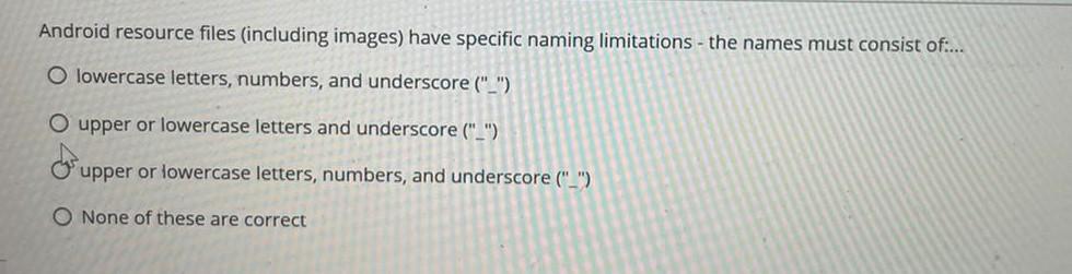 Solved Android resource files (including images) have | Chegg.com