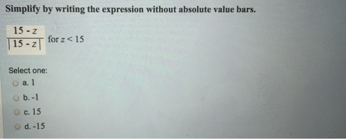 Solved Simplify by writing the expression without absolute | Chegg.com Solved Simplify by writing the expression without absolute | Chegg.com