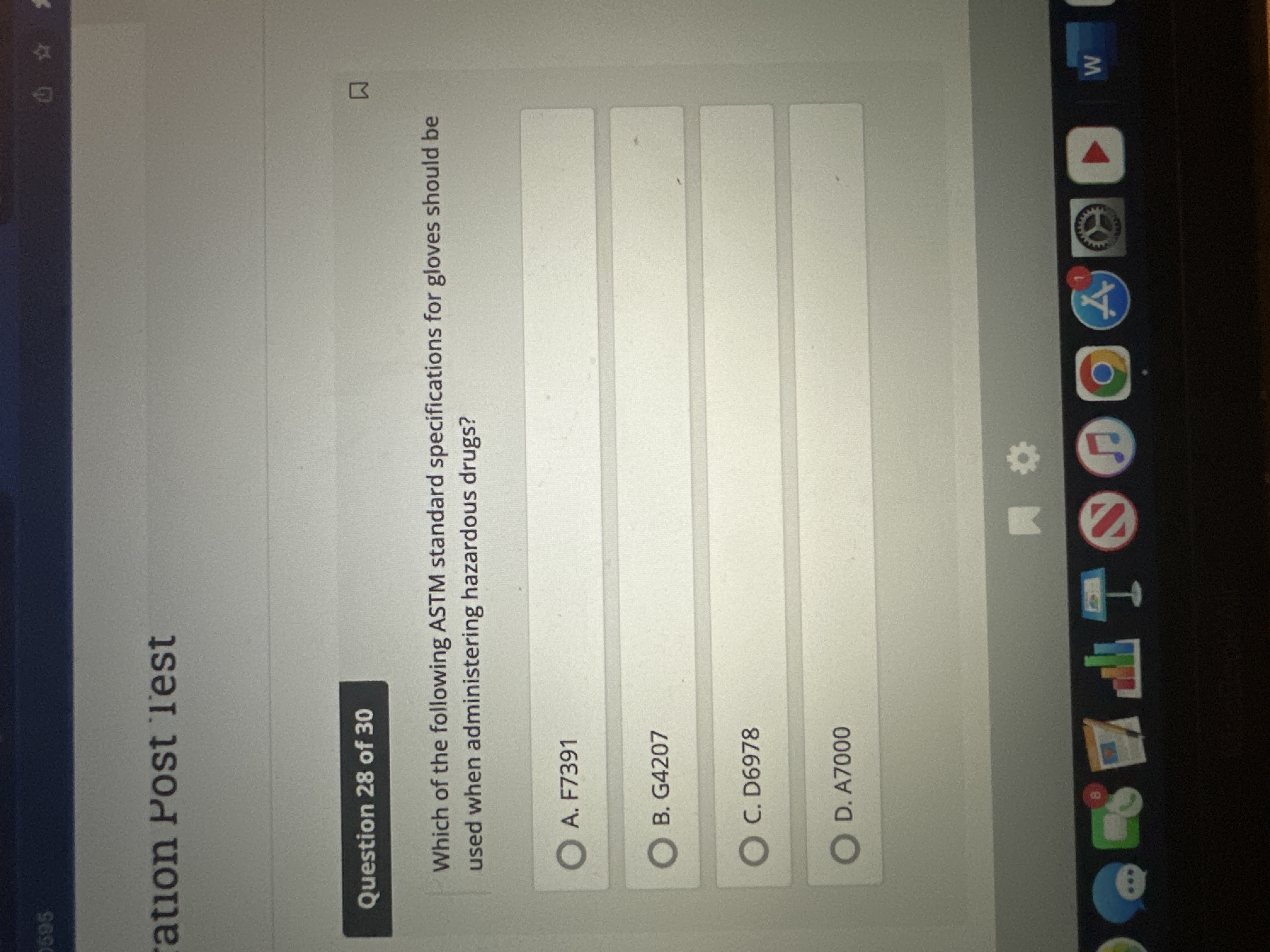 Solved Question 28 ﻿of 30Which of the following ASTM | Chegg.com