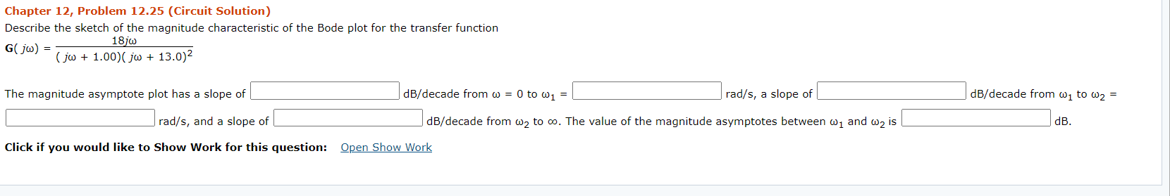 Solved Chapter 12, Problem 12.25 (Circuit Solution) Describe | Chegg.com