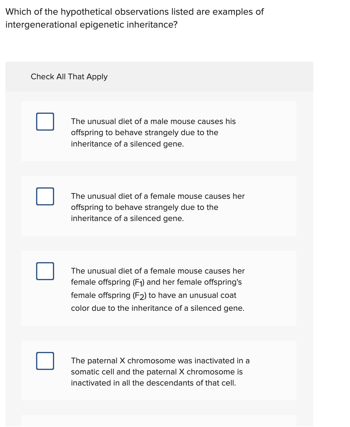 Solved Which of the hypothetical observations listed are | Chegg.com