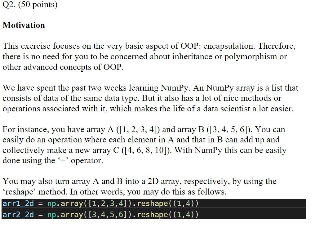 Motivation This exercise focuses on the very basic | Chegg.com