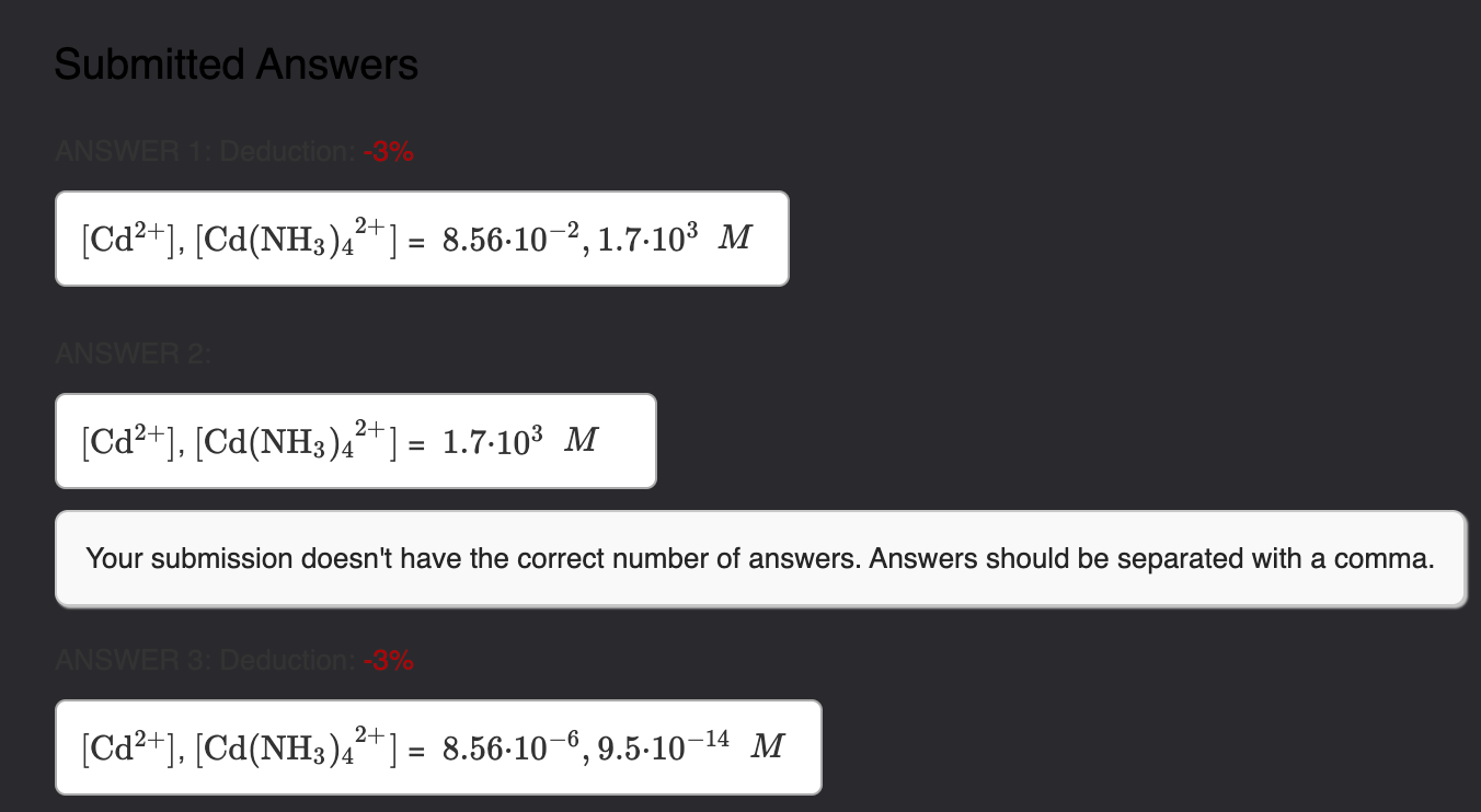 Solved Using the Kf value of 1.3×1071.3×107 calculate the | Chegg.com