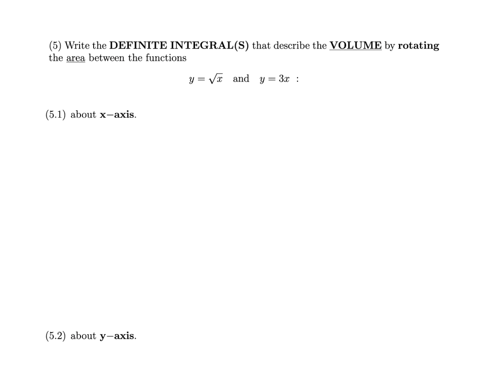 Solved (3) CONSIDER the AREA, between the following | Chegg.com