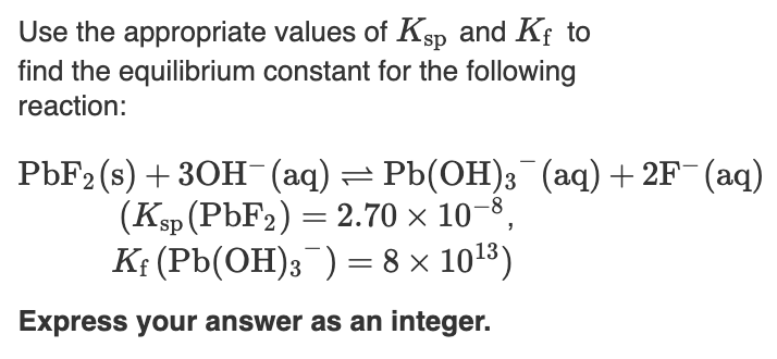 Solved Use the appropriate values of Ksp and Kp to find the | Chegg.com