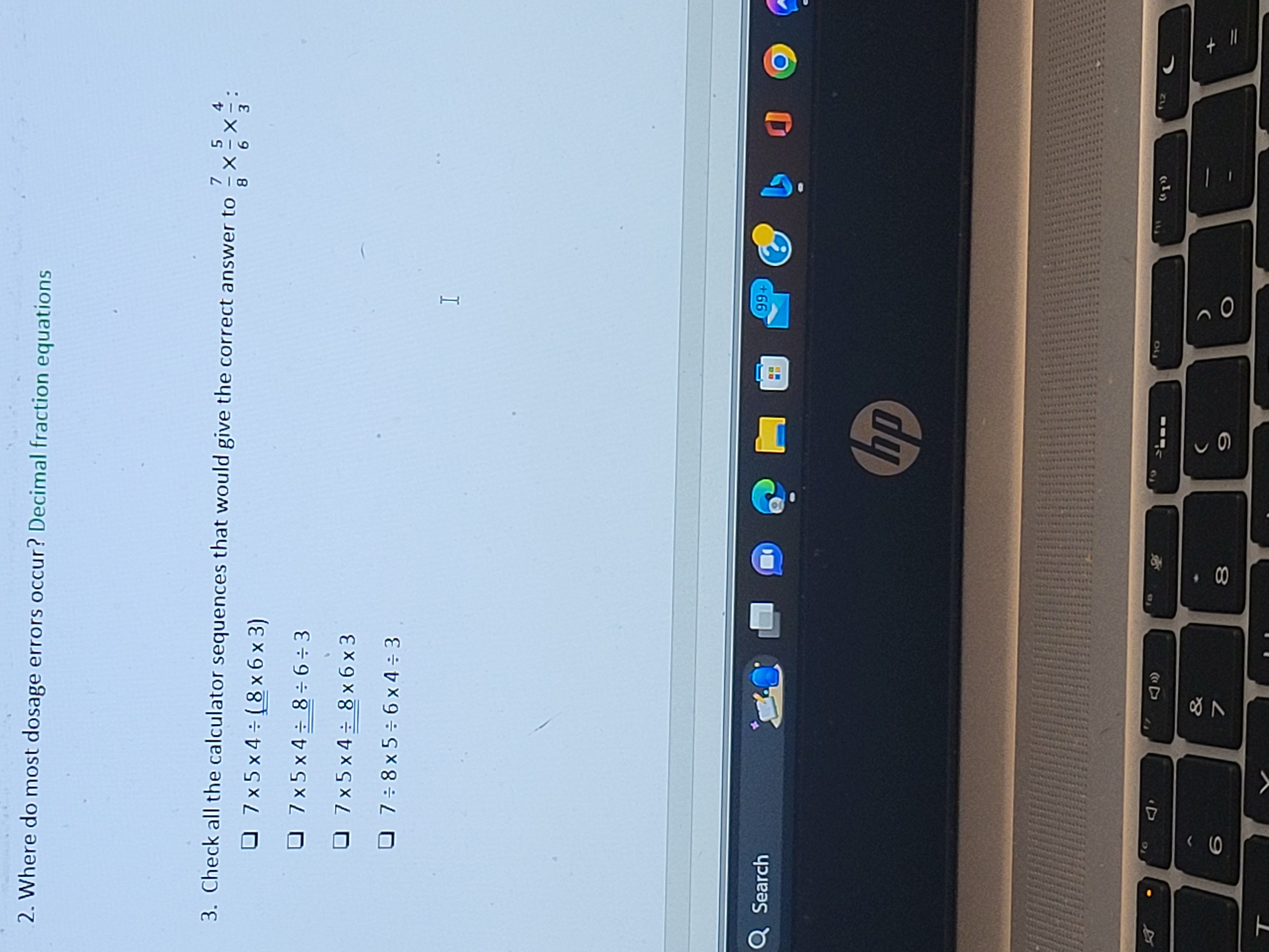 Solved 2. Where do most dosage errors occur? Decimal | Chegg.com