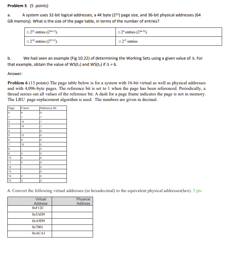Solved Problem 1 (17 points) Recall the various deadlock | Chegg.com