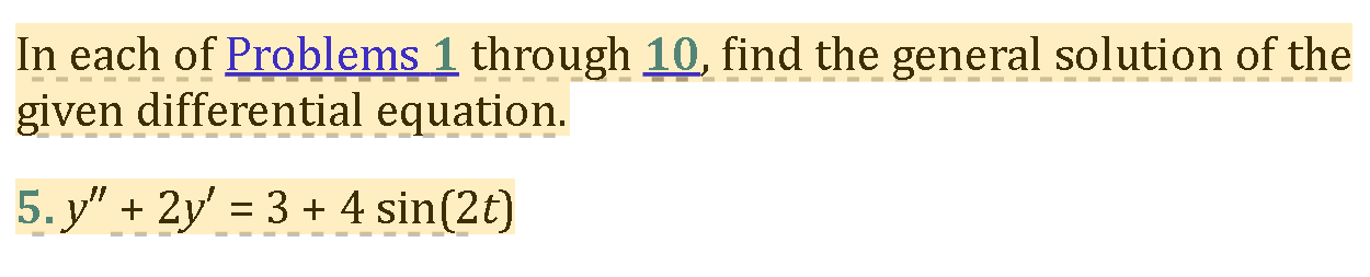 Solved In each of Problems 1 through 10 , find the general | Chegg.com