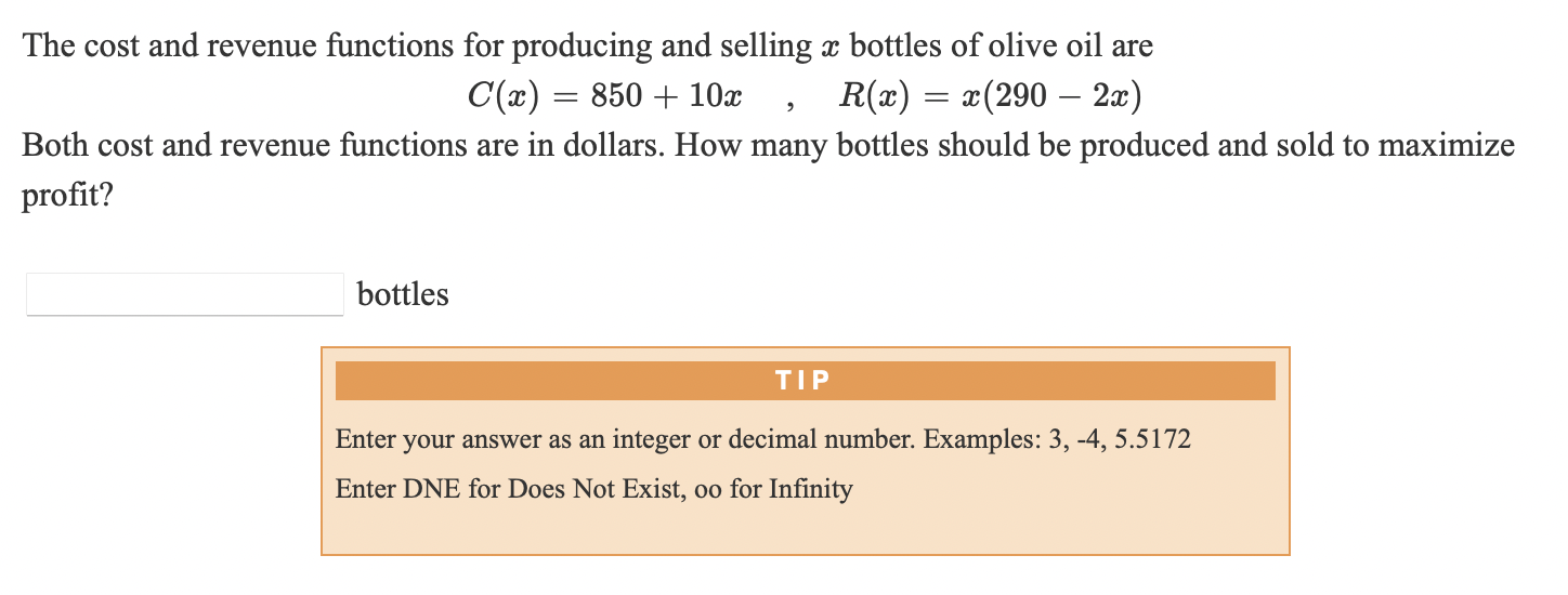 Solved - = The cost and revenue functions for producing and | Chegg.com