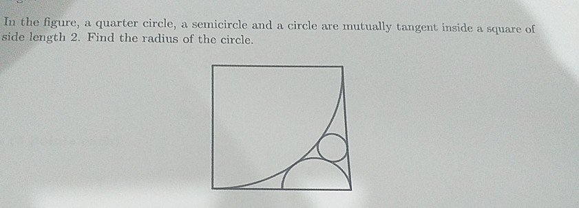 Solved In the figure, a quarter circle, a semicircle and a | Chegg.com