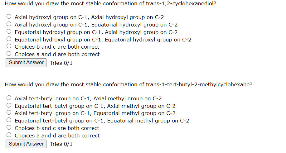 Solved How would you draw the most stable conformation of | Chegg.com
