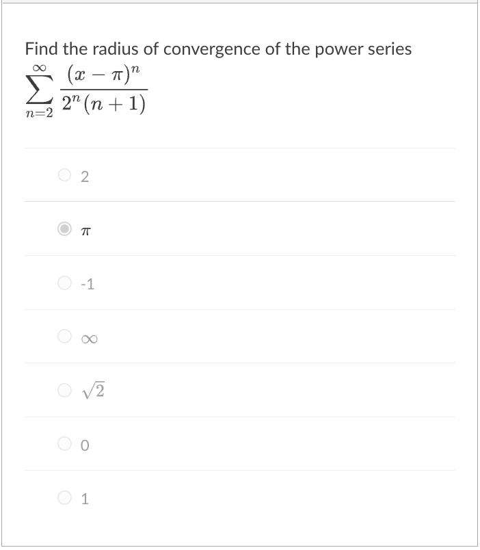 Solved Find the radius of convergence of the power series | Chegg.com