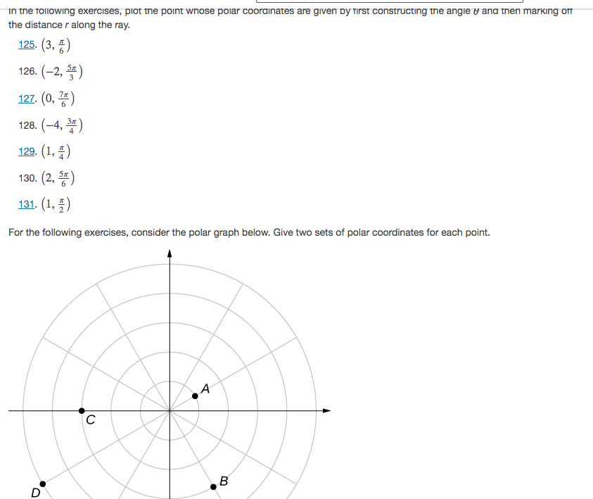Solved For the following exercises, consider the polar graph | Chegg.com