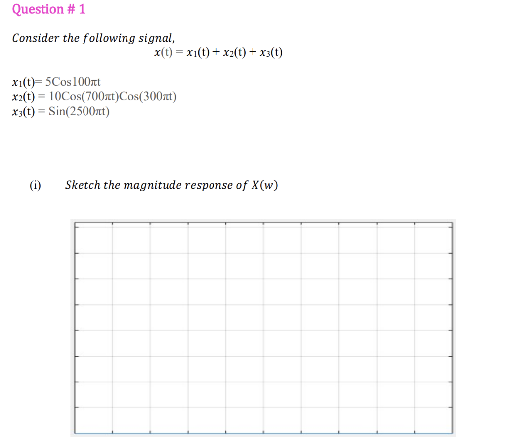 Solved Consider the following signal, x(t)=x1(t)+x2(t)+x3(t) | Chegg.com