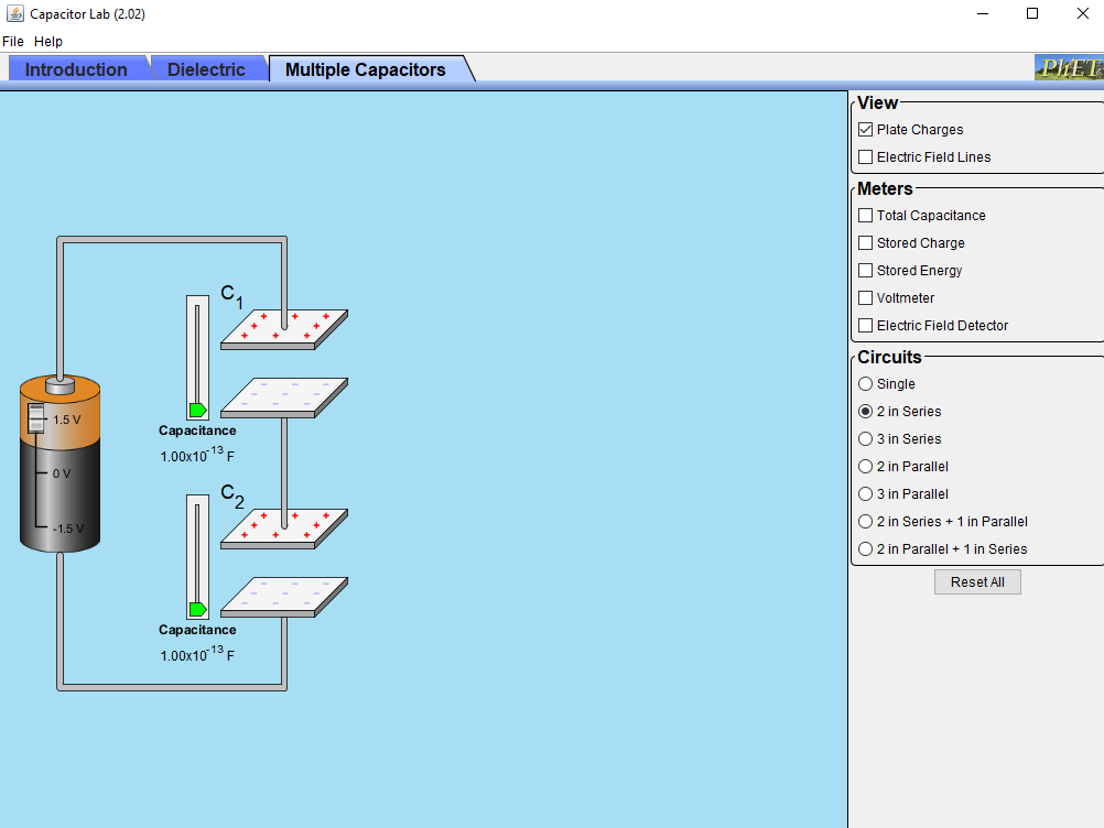 Solved 2. Select the "Multiple Capacitors" page on the app. | Chegg.com