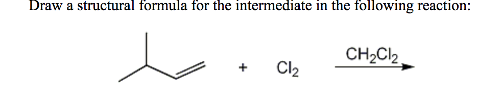Solved Draw a structural formula for the intermediate in the | Chegg.com