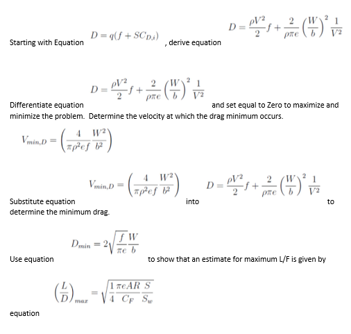 Solved AERODYNAMICS D = Drag q = derivative with respect to | Chegg.com
