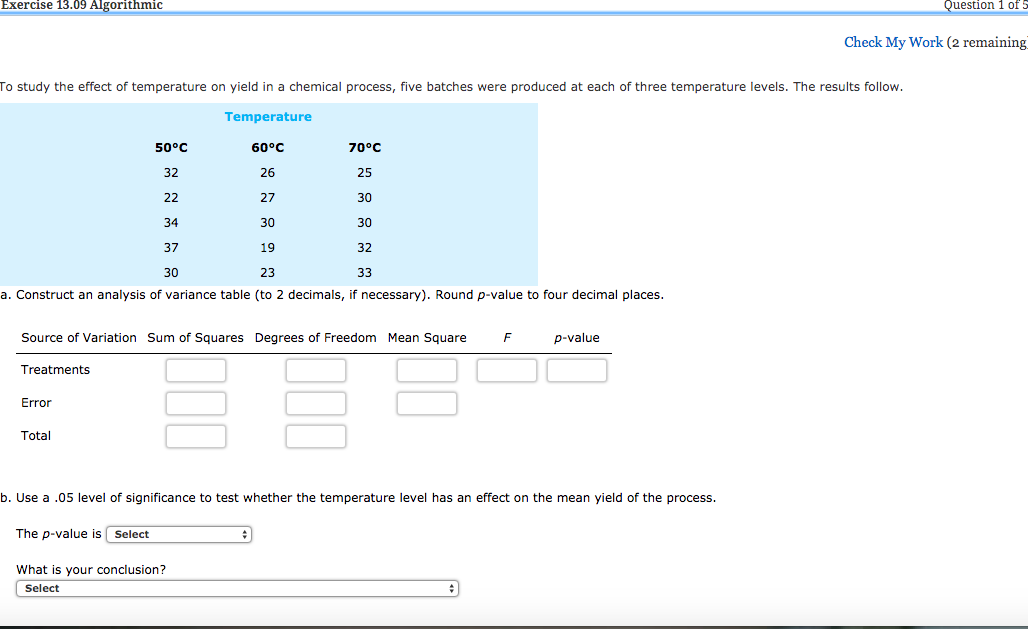 Solved Exercise 13.09 Algorithmic Question 1 of 5 Check My | Chegg.com