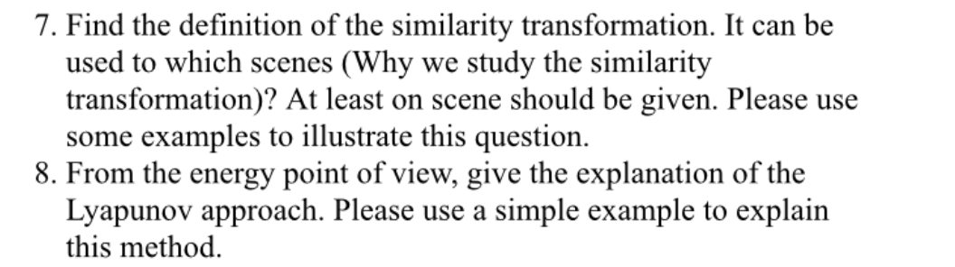 Solved 7. Find the definition of the similarity | Chegg.com