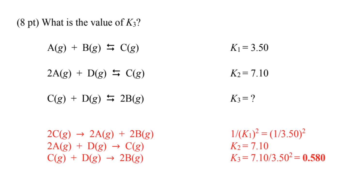 Solved ( 8pt ) ﻿What is the value of K3 ? ﻿ How do i solve | Chegg.com