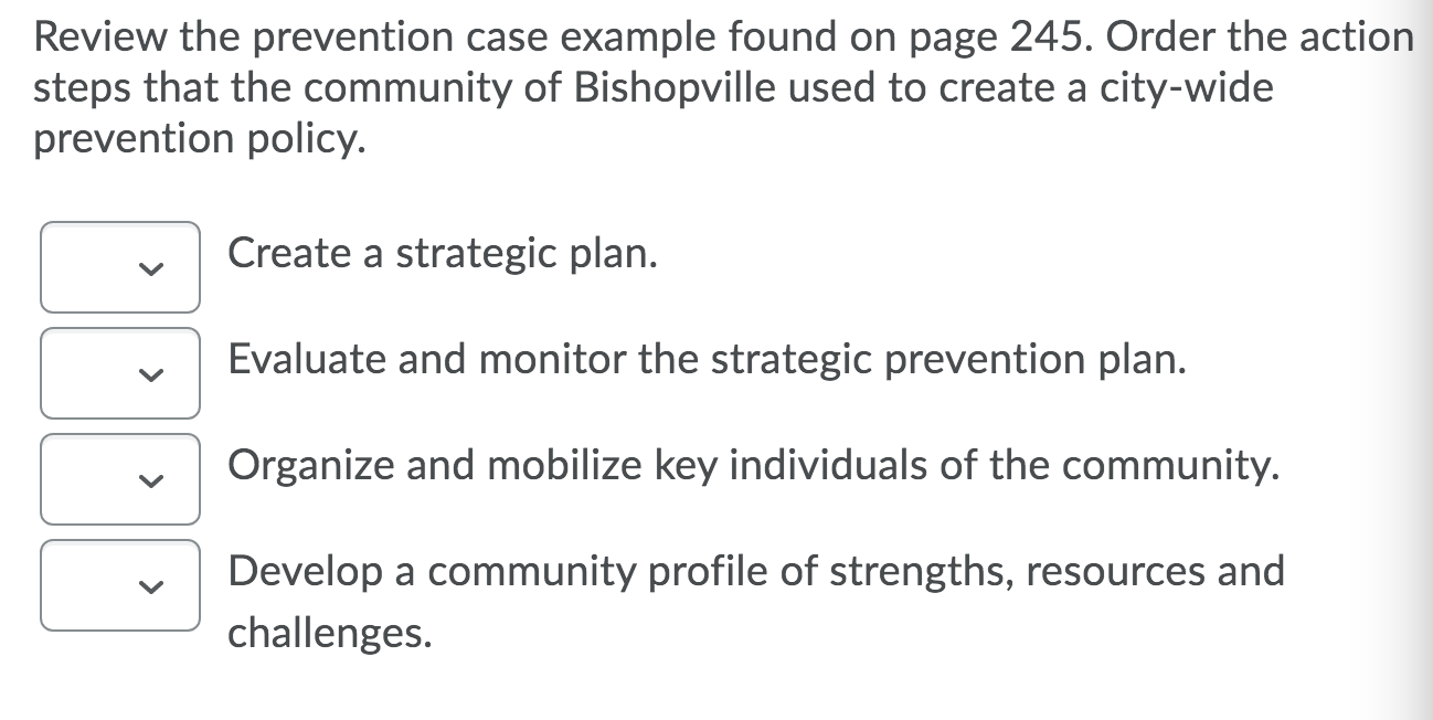 Solved Review the prevention case example found on page 245. | Chegg.com