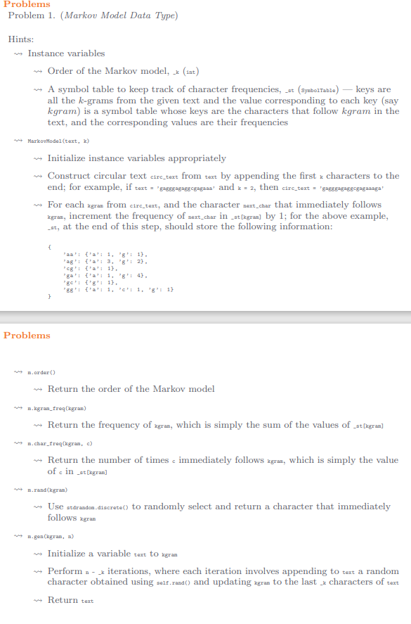 Solved This document only contains the project problems. For | Chegg.com