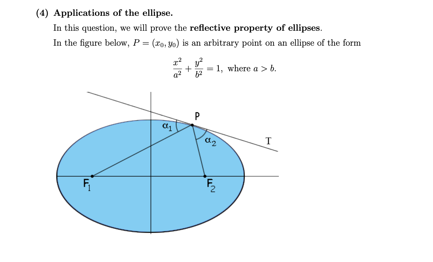 Solved Applications of the ellipse. In this question, we | Chegg.com