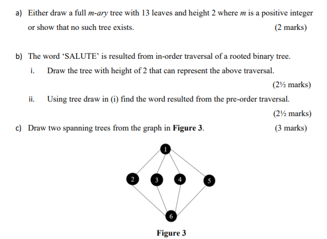 Solved a) Either draw a full m-ary tree with 13 leaves and | Chegg.com