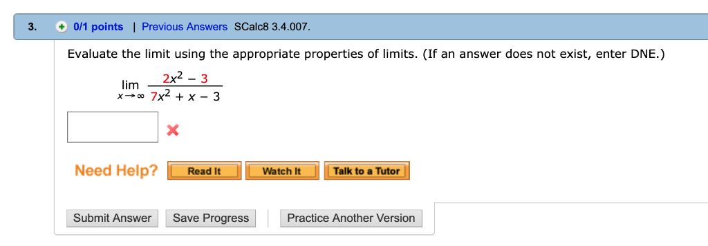 Solved Evaluate The Limit Using The Appropriate Properties