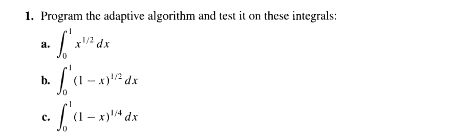 Solved The complete Simpson's Adaptive Quadrature Algorithm | Chegg.com