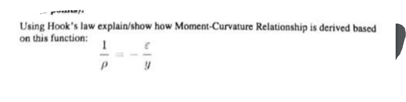Solved Using Hook's law explain/show how Moment-Curvature | Chegg.com