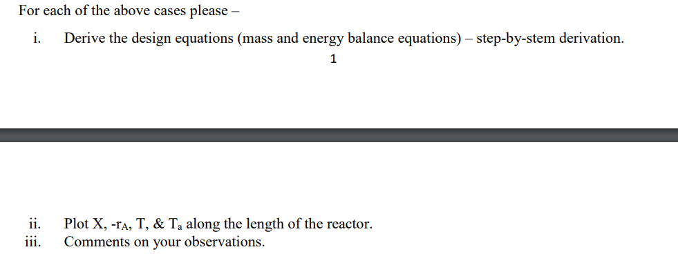 Solved Problem 1 (Please refer to Example 8.5 Fogler, 3rd | Chegg.com