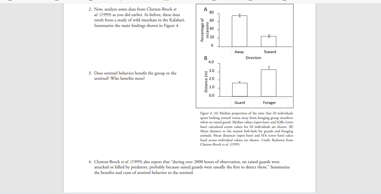 2. Now, analyze some data from Clutton-Brock et al. | Chegg.com