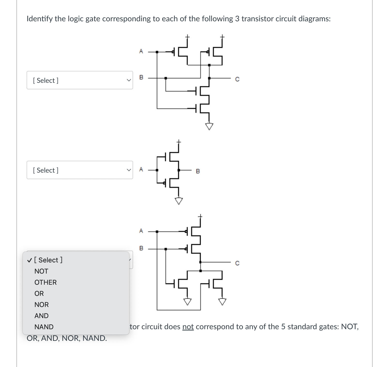 Solved Identify the logic gate corresponding to each of the | Chegg.com