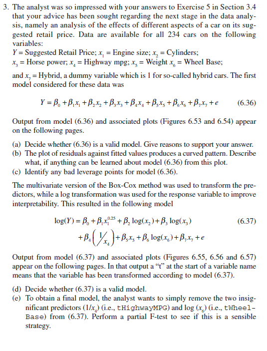 Solved rigure 0.s ivatrix piot or the variables in model | Chegg.com