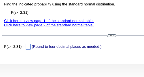 Solved Find the indicated probability using the standard | Chegg.com