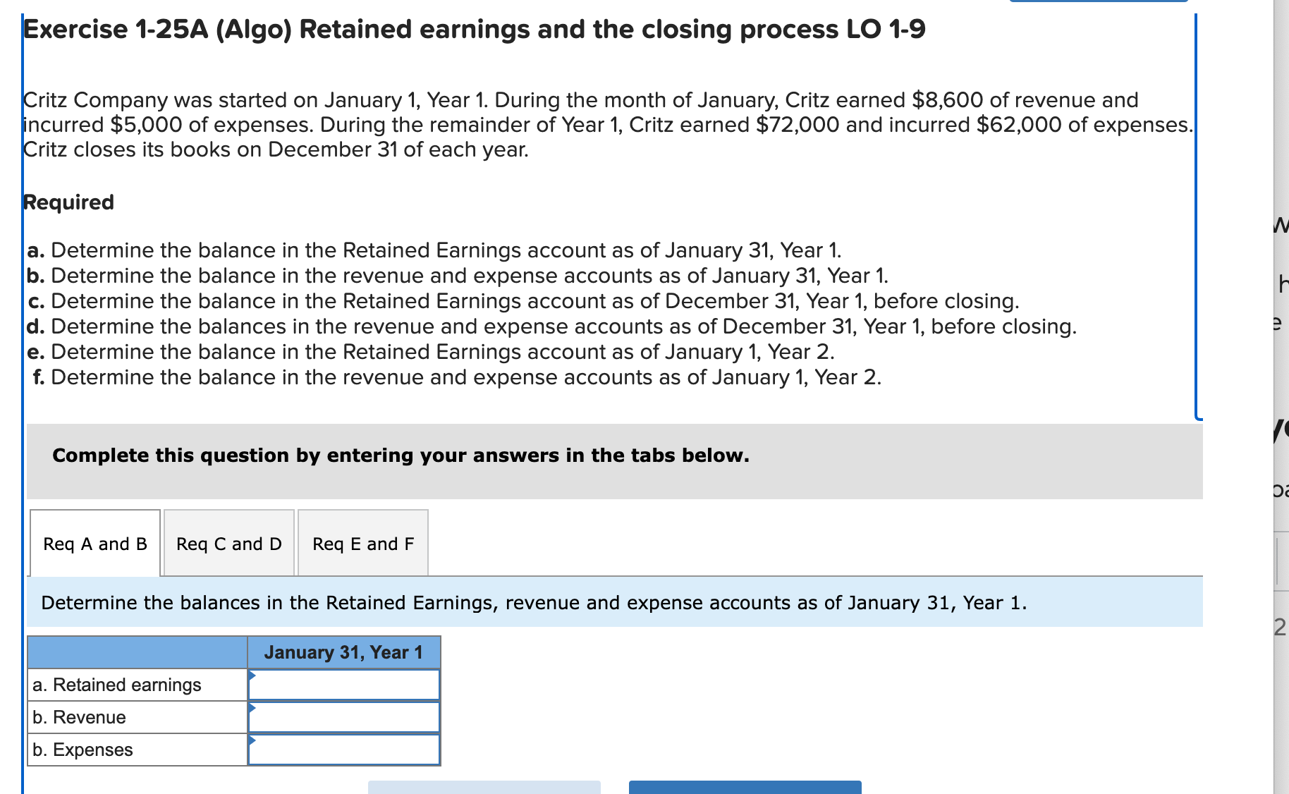 Solved Exercise 1-25A (Algo) Retained earnings and the | Chegg.com