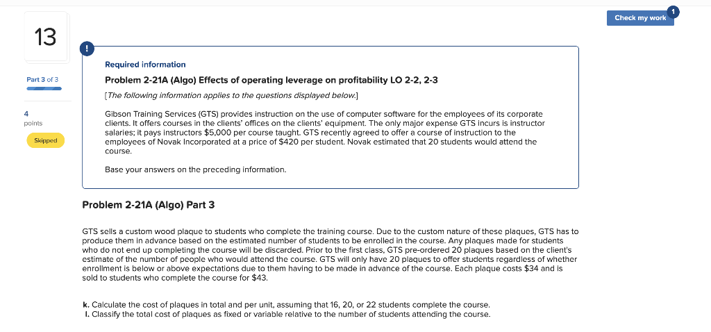 Solved Required information Problem 2-21A (Algo) Effects of | Chegg.com