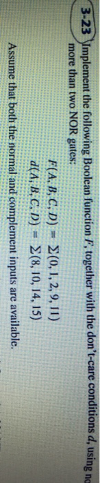 Solved Implement the following Boolean function F, together | Chegg.com